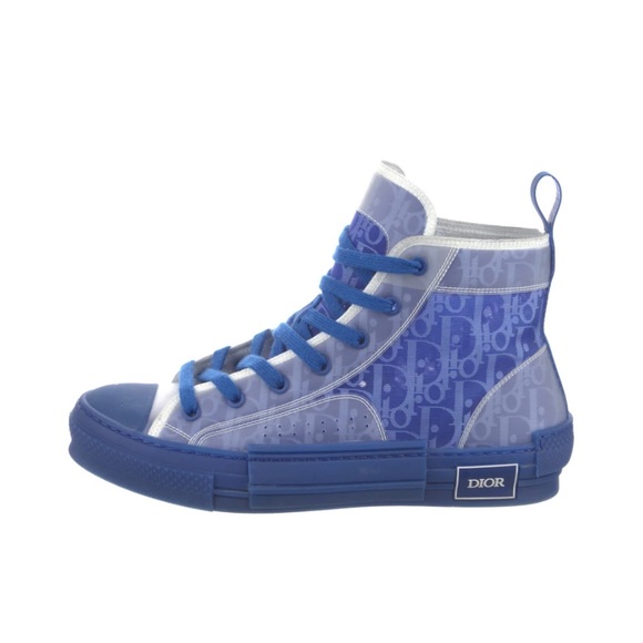 Dior | Shoes | Dior Ss B23 Blue Oblique High Top Sneakers Mens Eu 39us 6 20 | Poshmark
